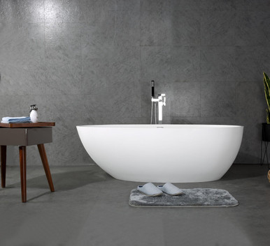 Signature Lusso 67" Cast Stone Freestanding Bathtub
