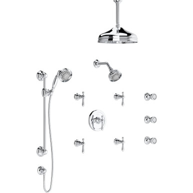 Rohl Eclissi Pressure Balanced Shower System with Hand Shower, Slide ...