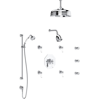 Rohl Eclissi Pressure Balanced Shower System with Hand Shower, Slide ...