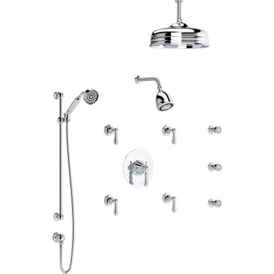 Rohl Eclissi Pressure Balanced Shower System with Hand Shower, Slide ...