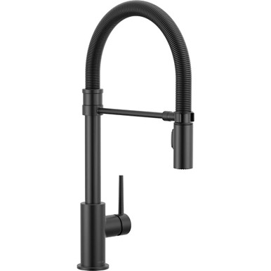 Delta Trinsic 1.8 GPM Single Hole Pre-Rinse Pull Down Kitchen Faucet ...