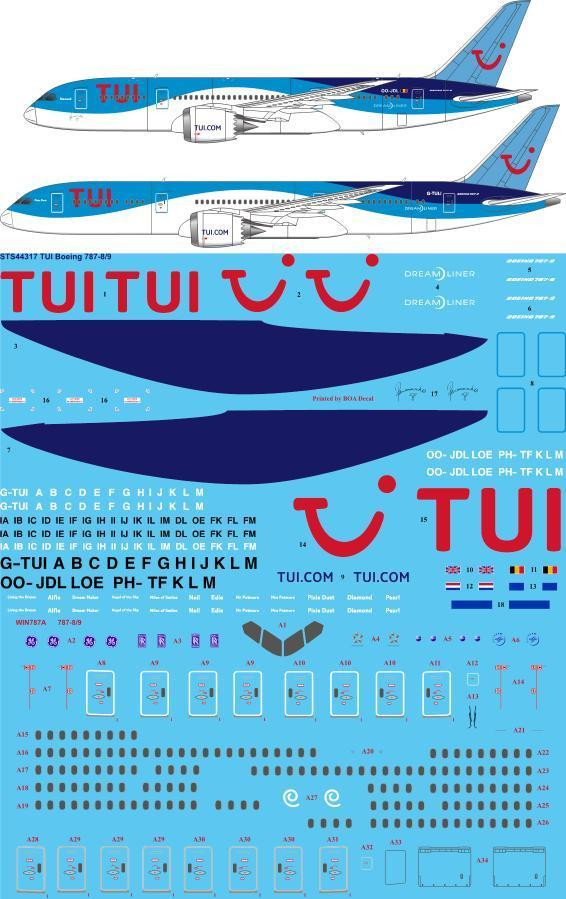 1/144 Scale Decal TuiFly B737-700 / 800 - JoyDecals.com