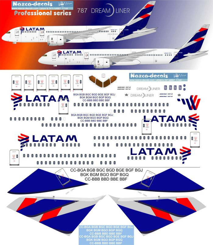 Decals By Aircraft - BOEING - 787 - Page 1 - JoyDecals.com