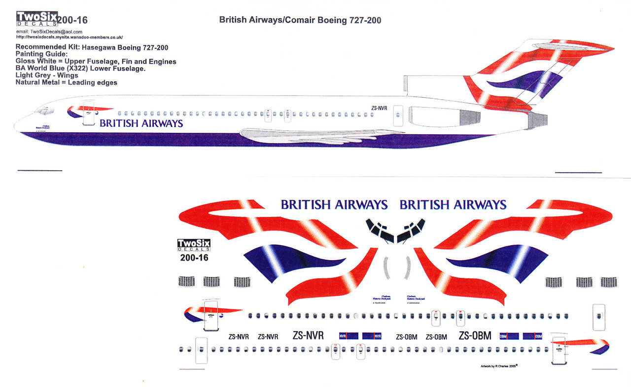 Decals By Aircraft - BOEING - 727 - Page 1 - JoyDecals.com