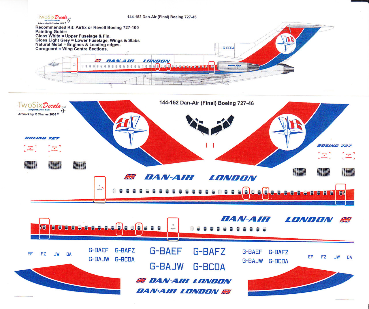 Decals By Aircraft - BOEING - 727 - Page 1 - JoyDecals.com