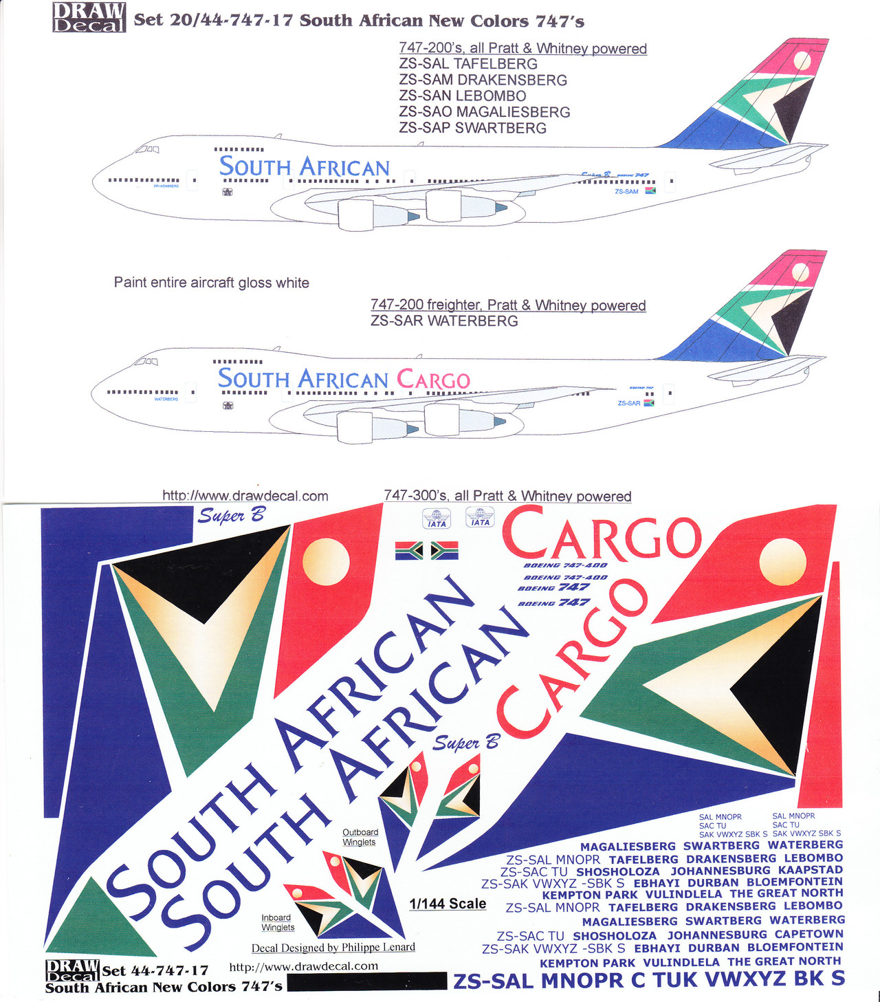 Decals By Aircraft - BOEING - 747 - Page 1 - JoyDecals.com