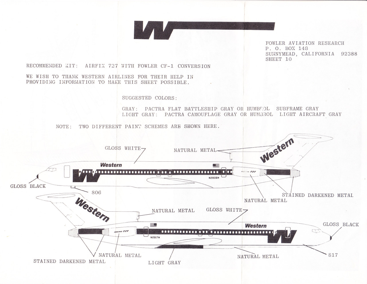 Decals By Aircraft - BOEING - 727 - Page 1 - JoyDecals.com