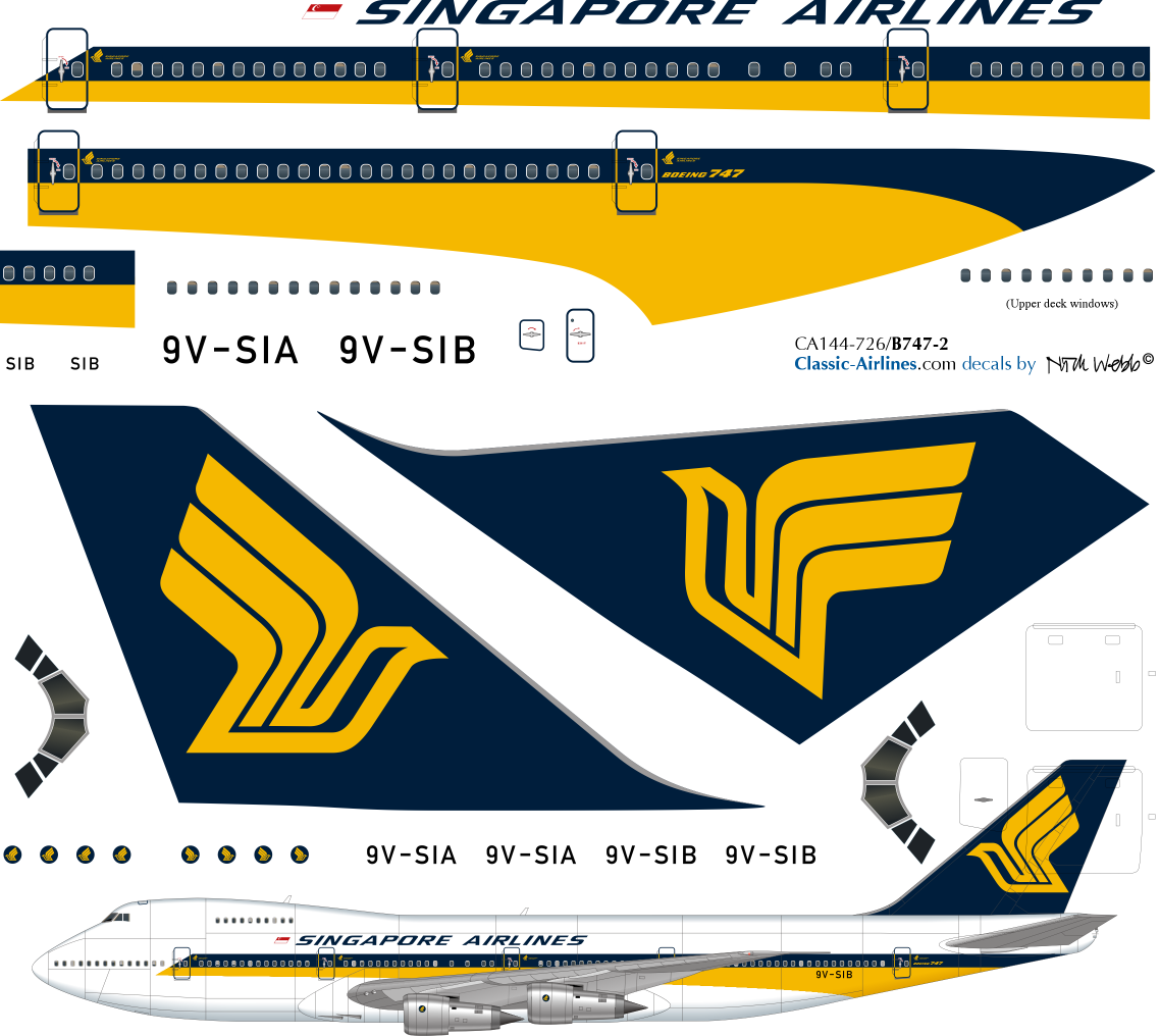 Decals By Aircraft - BOEING - 747 - Page 1 - JoyDecals.com