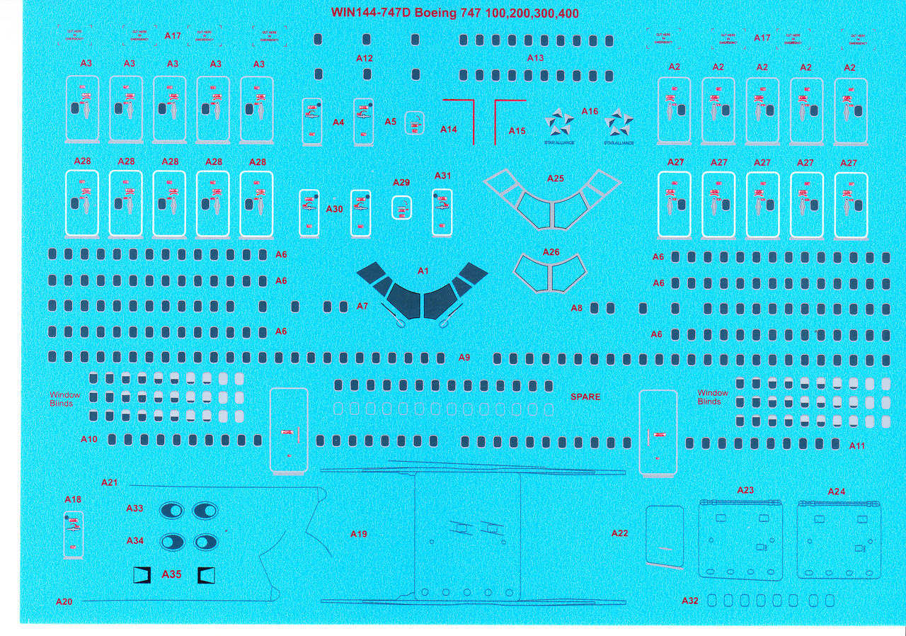 1/144 Scale Decal Air Siam 747-148