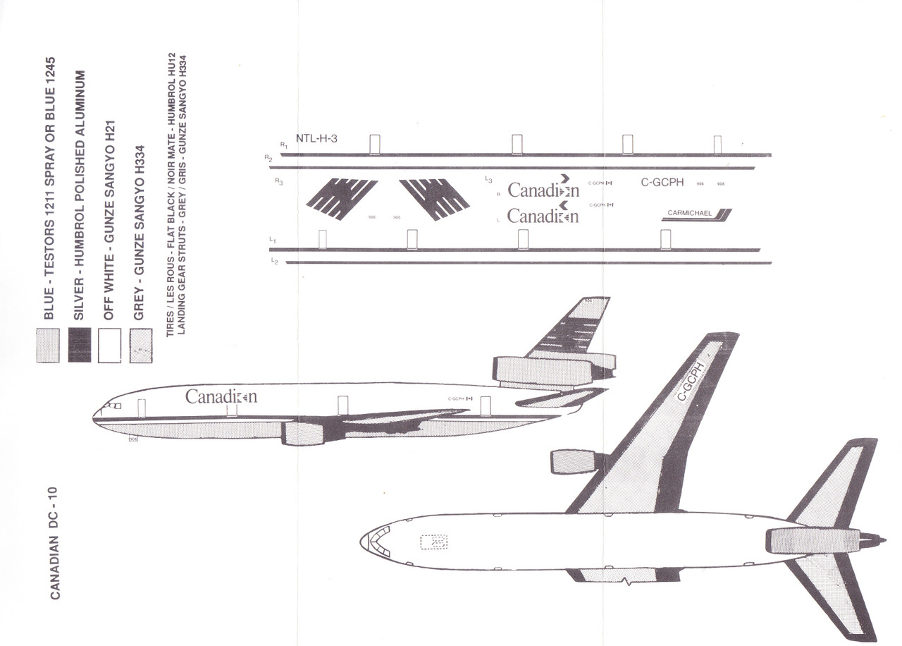 Decals By Aircraft - MCDONNELL-DOUGLAS - DC-10 - Page 1 - JoyDecals.com