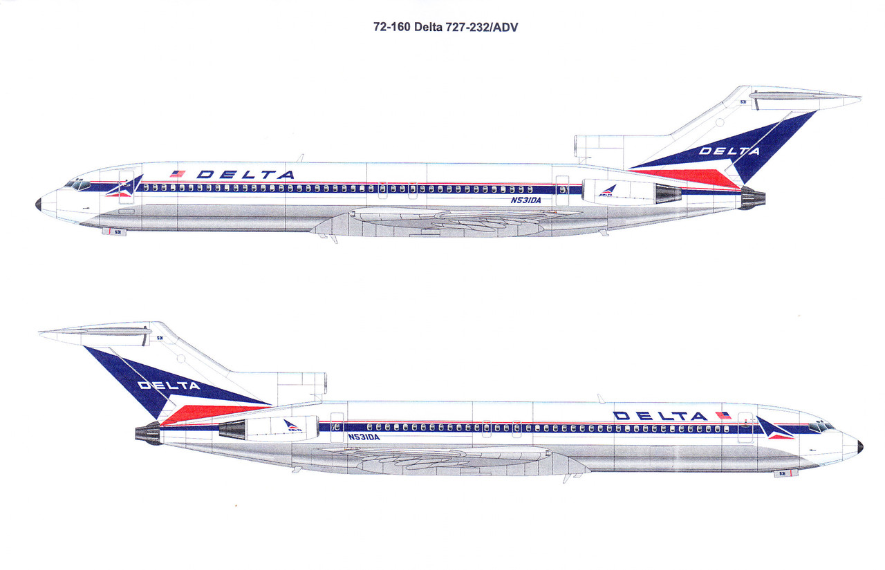 1/72 Scale Decal Delta 727-232/ADV