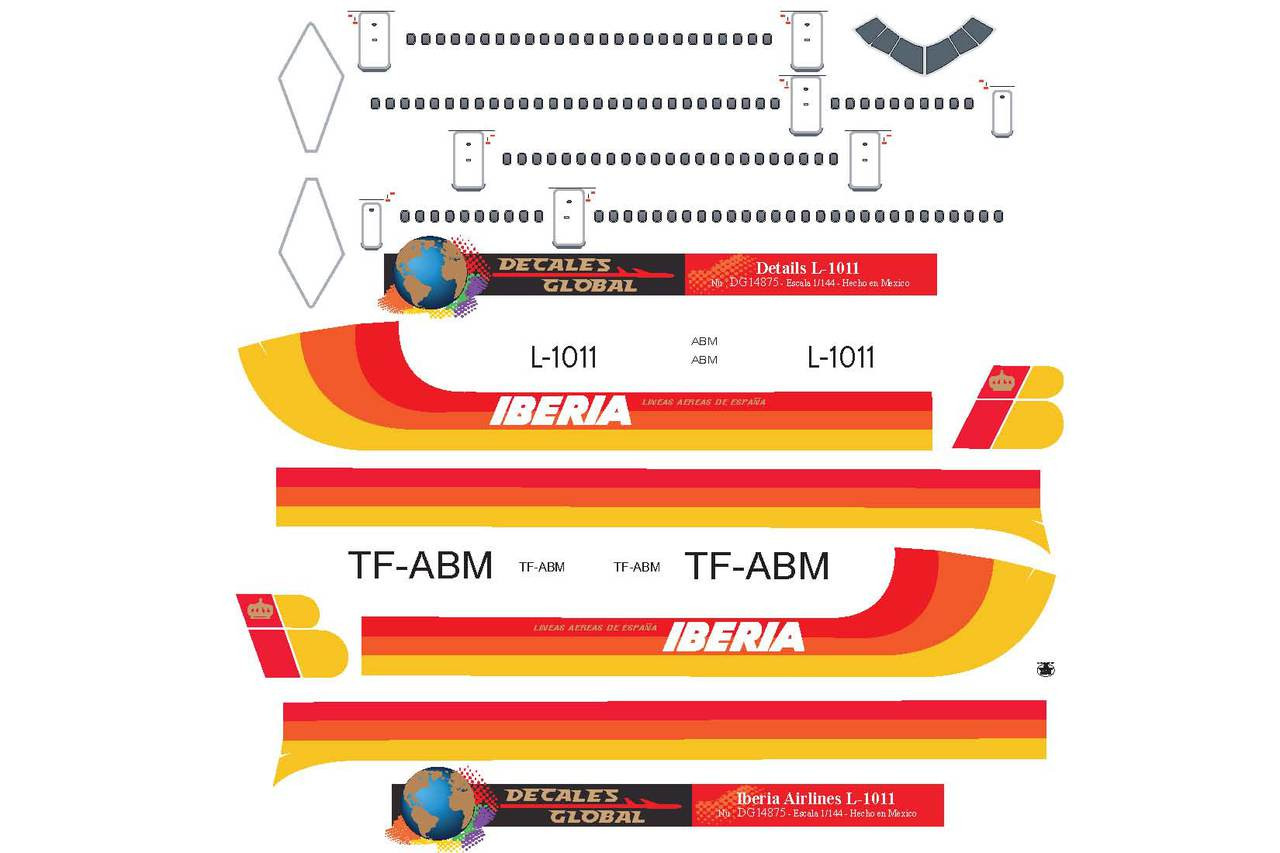 1/144 Scale Decal Iberia L-1011