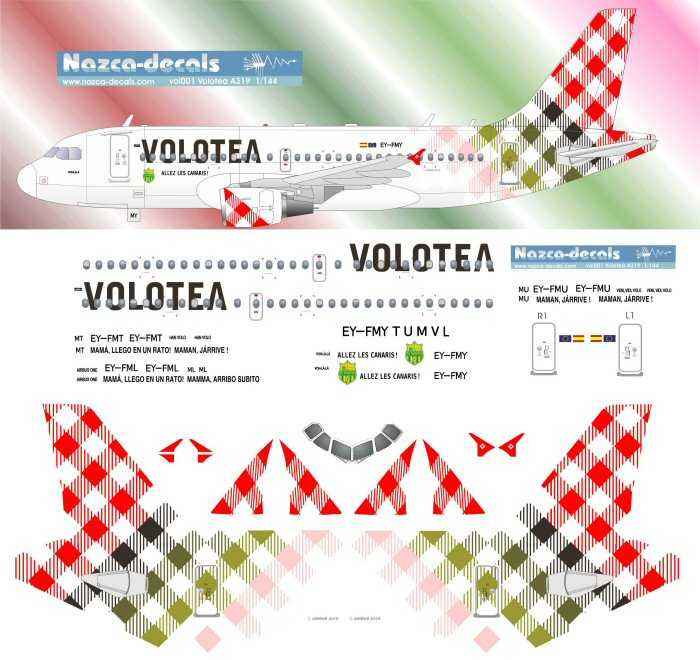 1/144 Scale Decal Volotea A-319