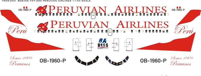 1/144 Scale Decal Peruvian 737-300