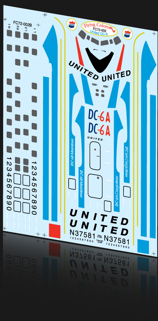 1/72 Scale Decal United DC-6