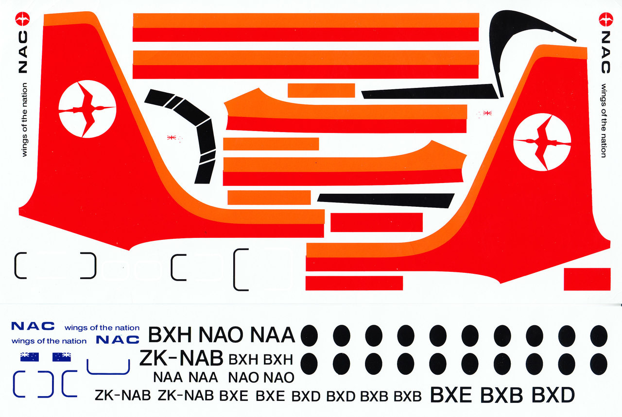 1/72 Scale Decal NAC / Air New Zealand F-27 - JoyDecals.com