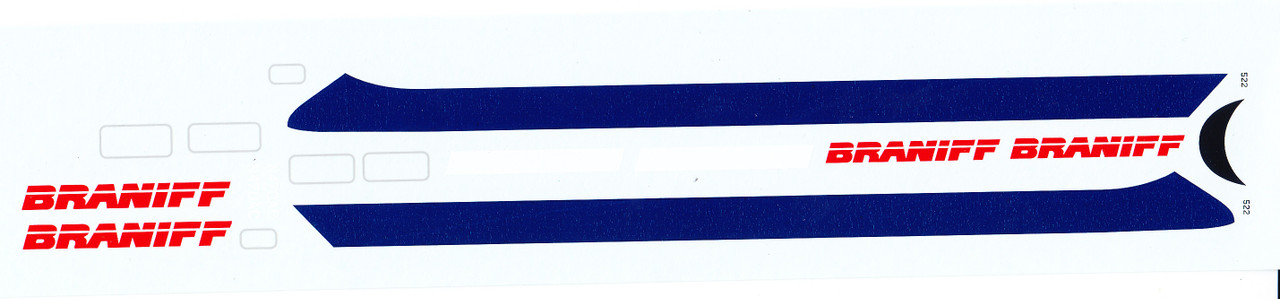 1/144 Scale Decal Braniff 737-200 BLUE STRIPE
