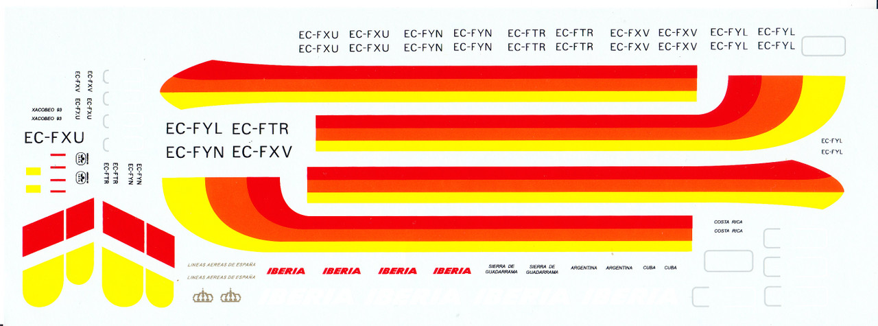 1/144 Scale Decal Iberia 757-200