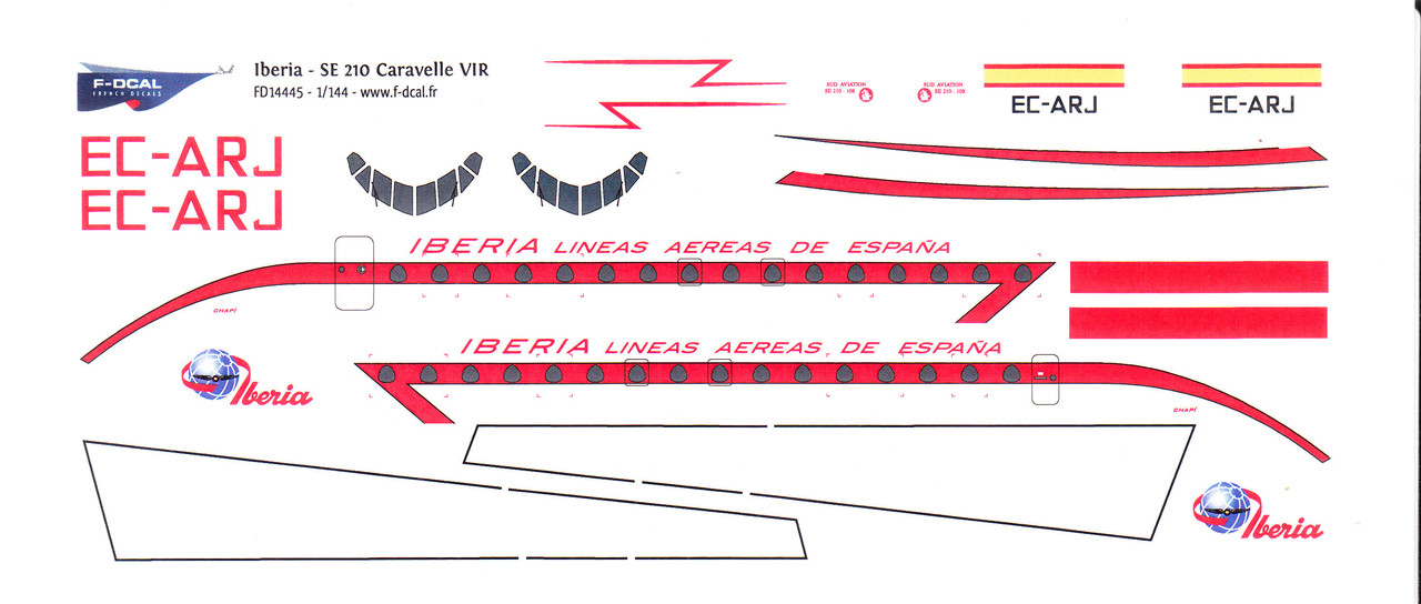 1/144 Scale Decal Iberia Airlines Caravelle