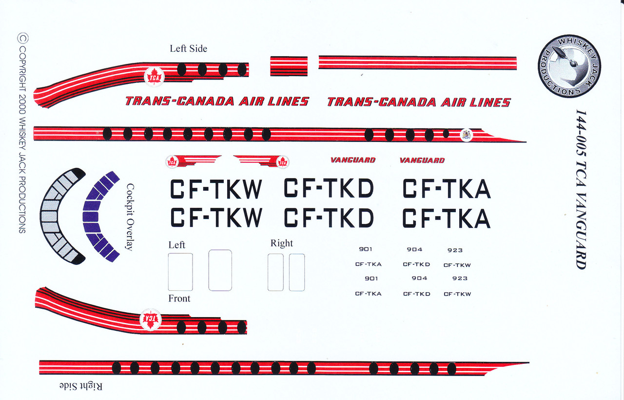 1/144 Decal Trans Canada Vickers Vanguard
