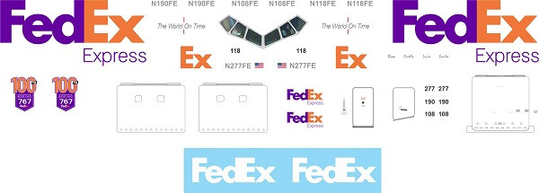 1/144 Scale Decal FedEx 767-300ER
