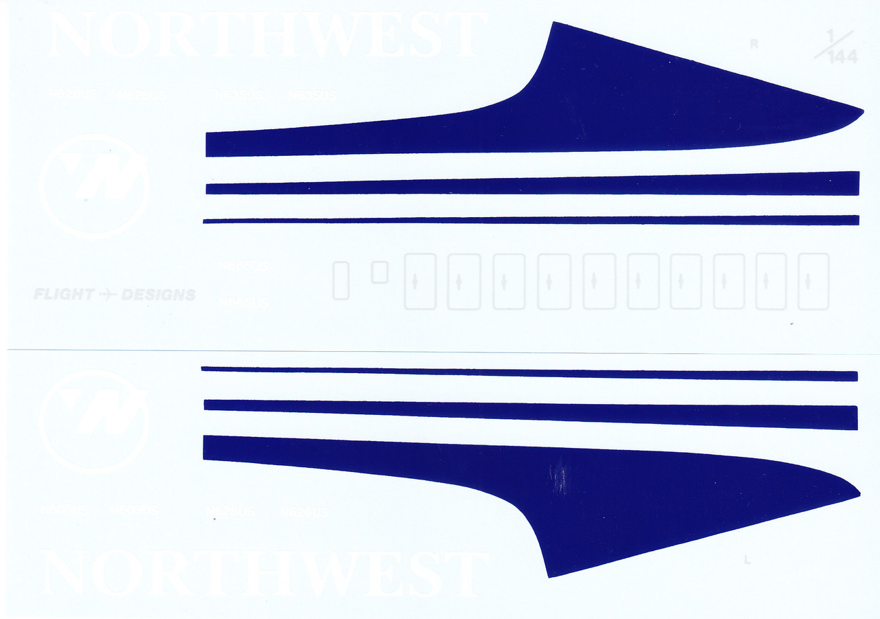 1/144 Scale Decal Northwest 747