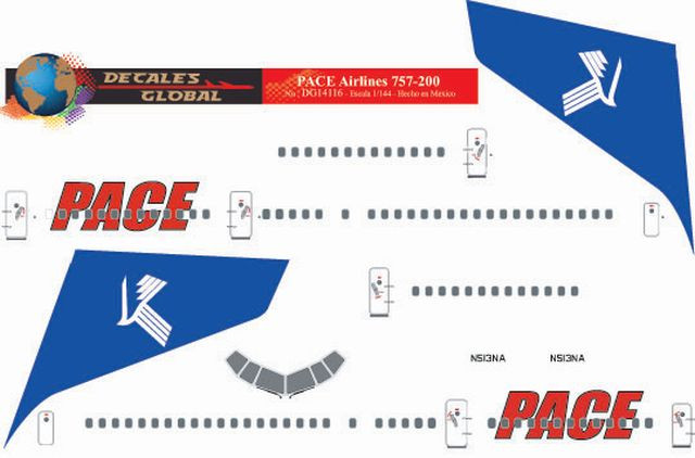 1/144 Scale Decal Pace Air 757-200