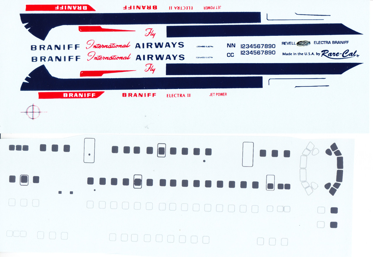 1/72 Scale Decal Braniff International Airways Electra