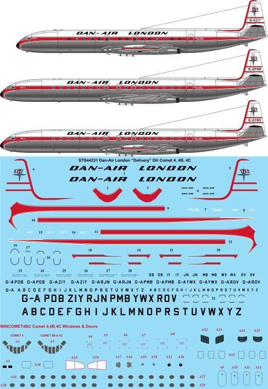 Decals By Aircraft - DE HAVILLAND - COMET - Page 1 - JoyDecals.com