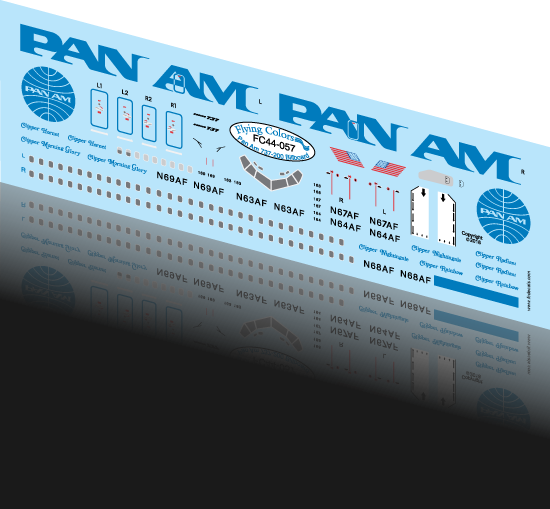 1/144 Scale Decal Pan Am 737 BILLBOARD