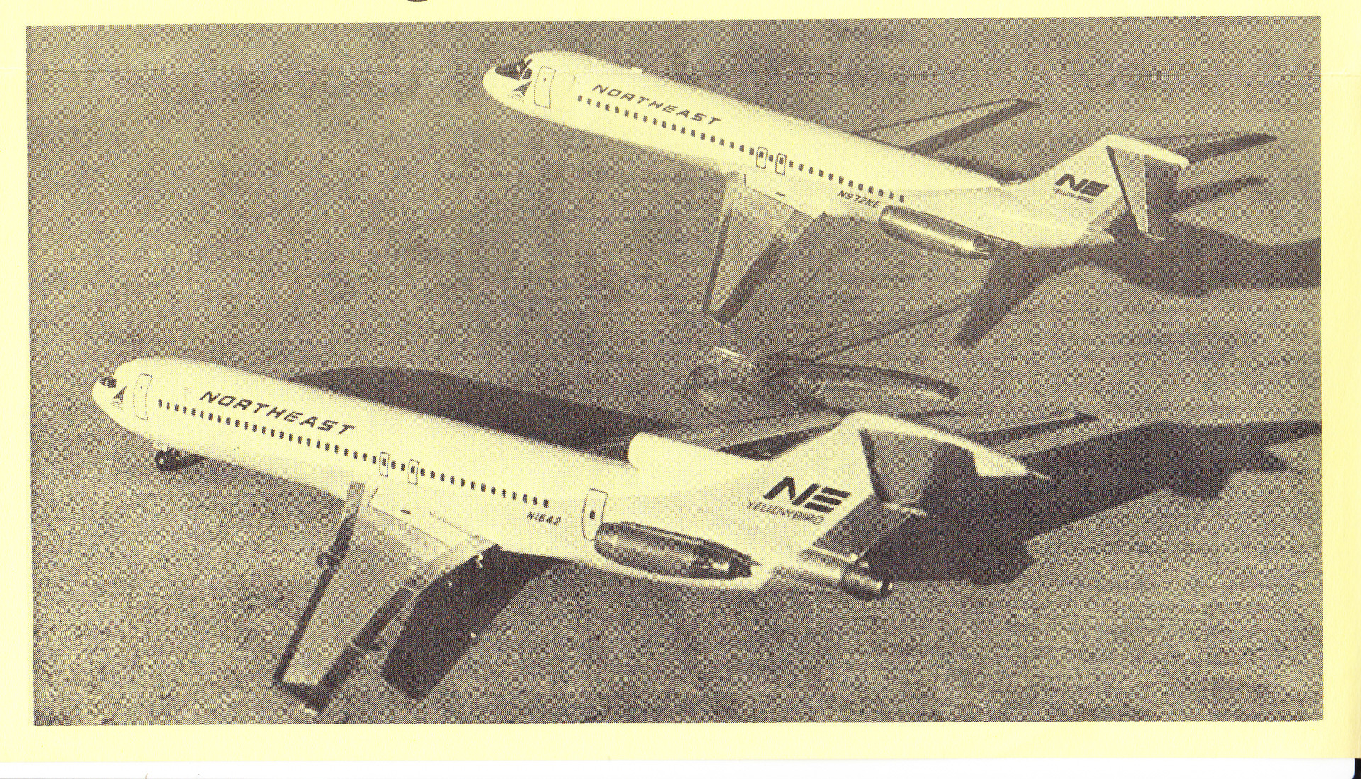 1/144 Scale Decal NorthEast / Delta 727-200 / DC9-30 Transition Livery