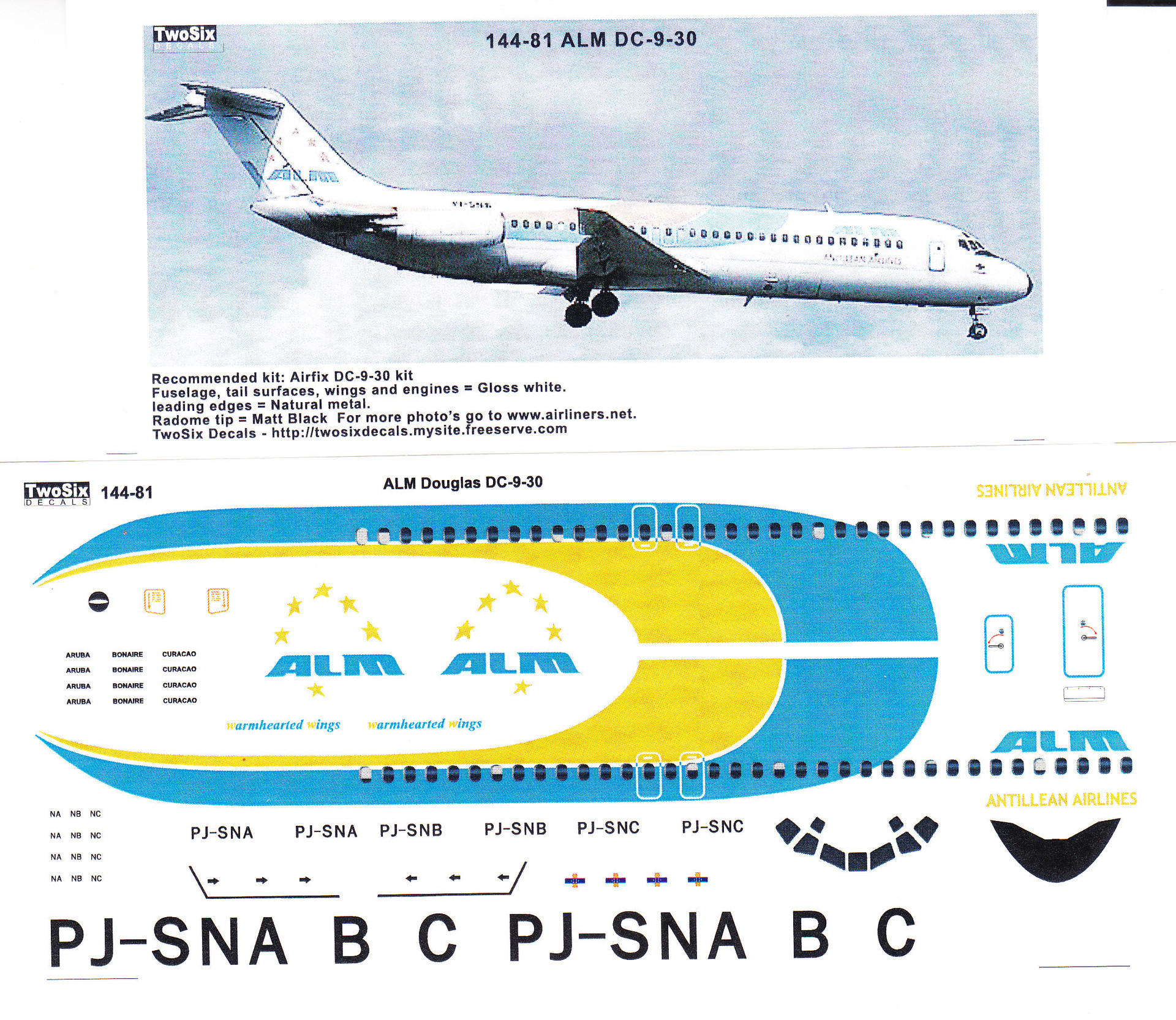 1/144 Scale Decal ALM DC9-30