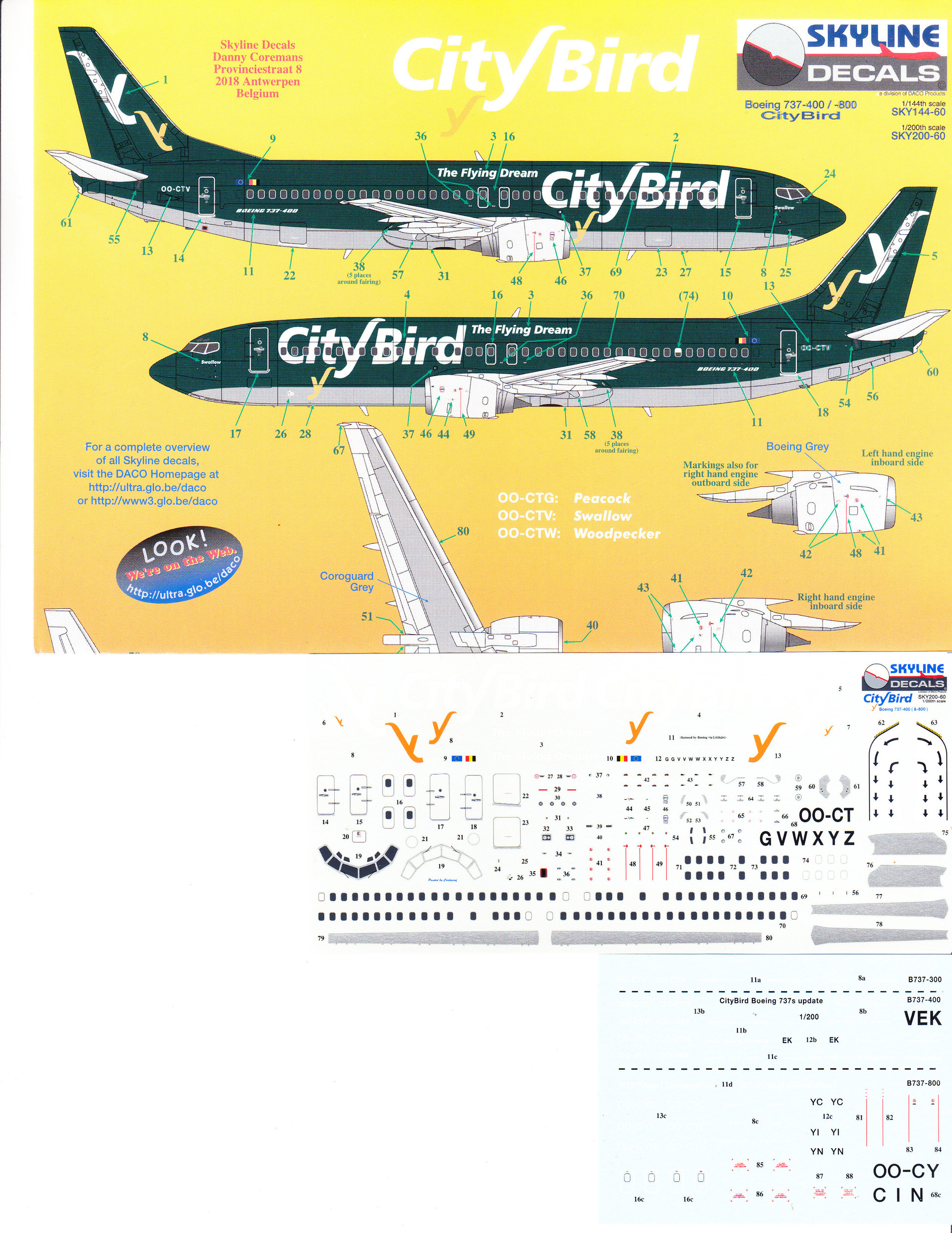 Decals By Aircraft - BOEING - 737 - Page 1 - JoyDecals.com