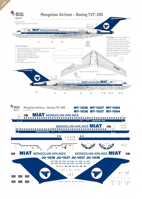 Decals By Aircraft - BOEING - 727 - Page 1 - JoyDecals.com