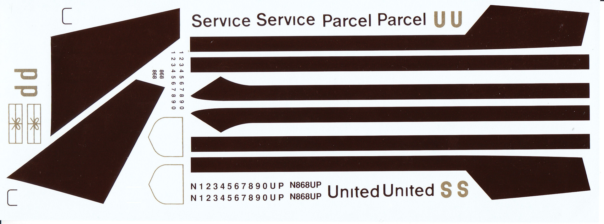 1/144 Scale Decal UPS DC-8