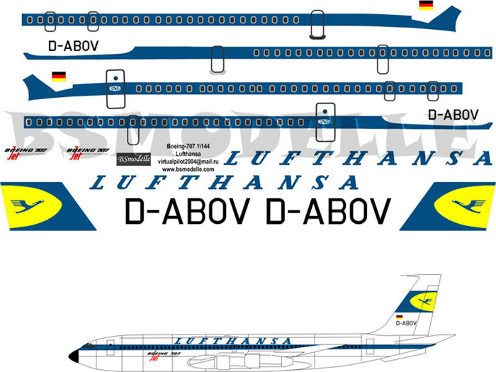 Decals By Aircraft - BOEING - 707 - Page 1 - JoyDecals.com