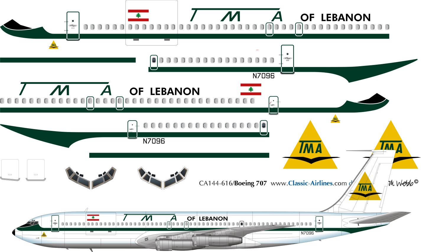 Decals By Aircraft - BOEING - 707 - Page 1 - JoyDecals.com