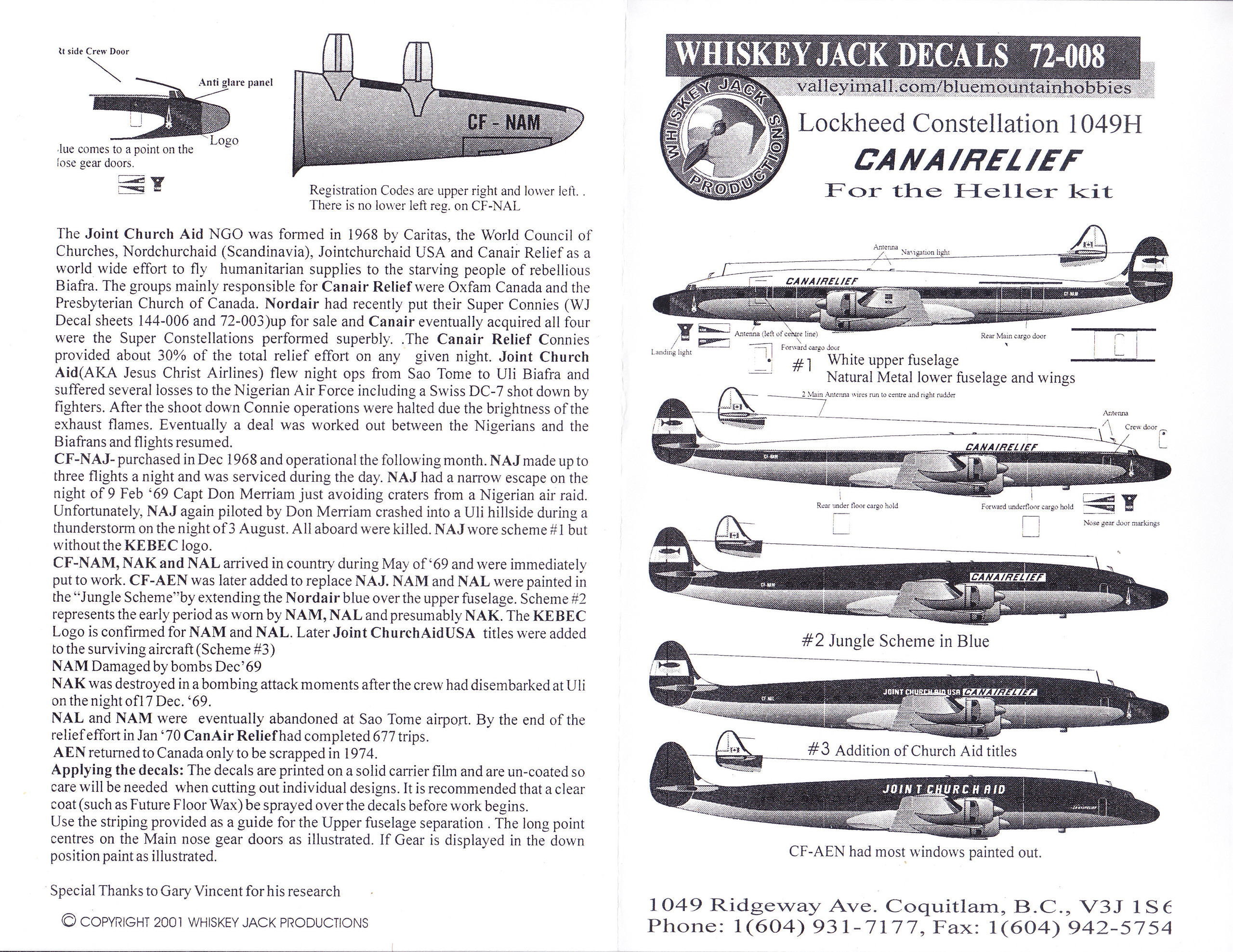 Decals By Aircraft - LOCKHEED - CONSTELLATION - Page 1 - JoyDecals.com