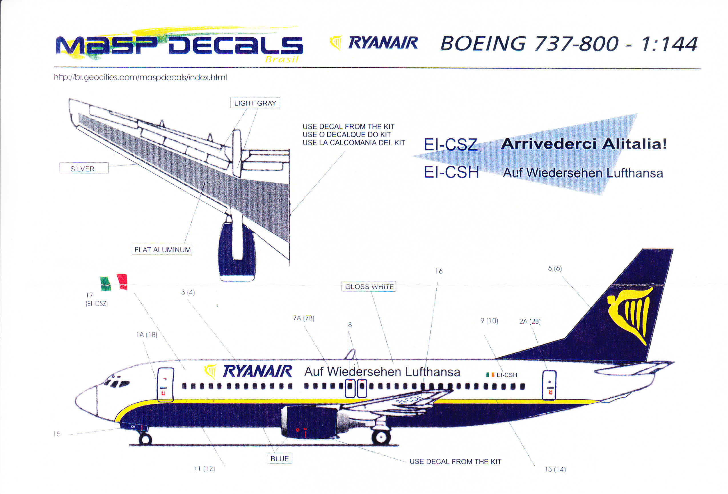 Decals By Aircraft - BOEING - 737 - Page 1 - JoyDecals.com