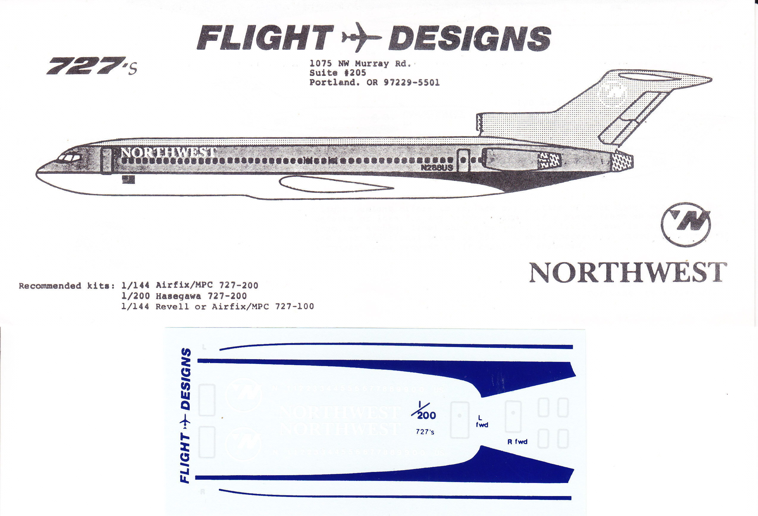 Decals By Aircraft - BOEING - 727 - Page 1 - JoyDecals.com