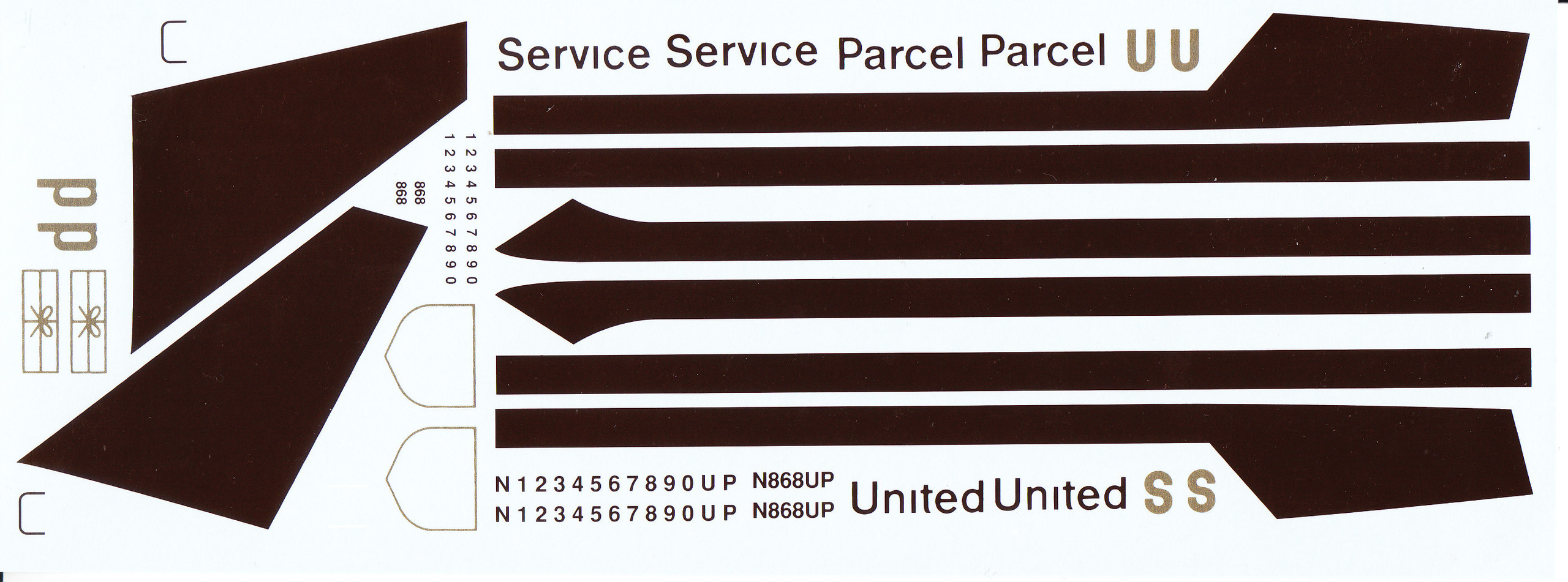 1/144 Scale Decal UPS DC-8