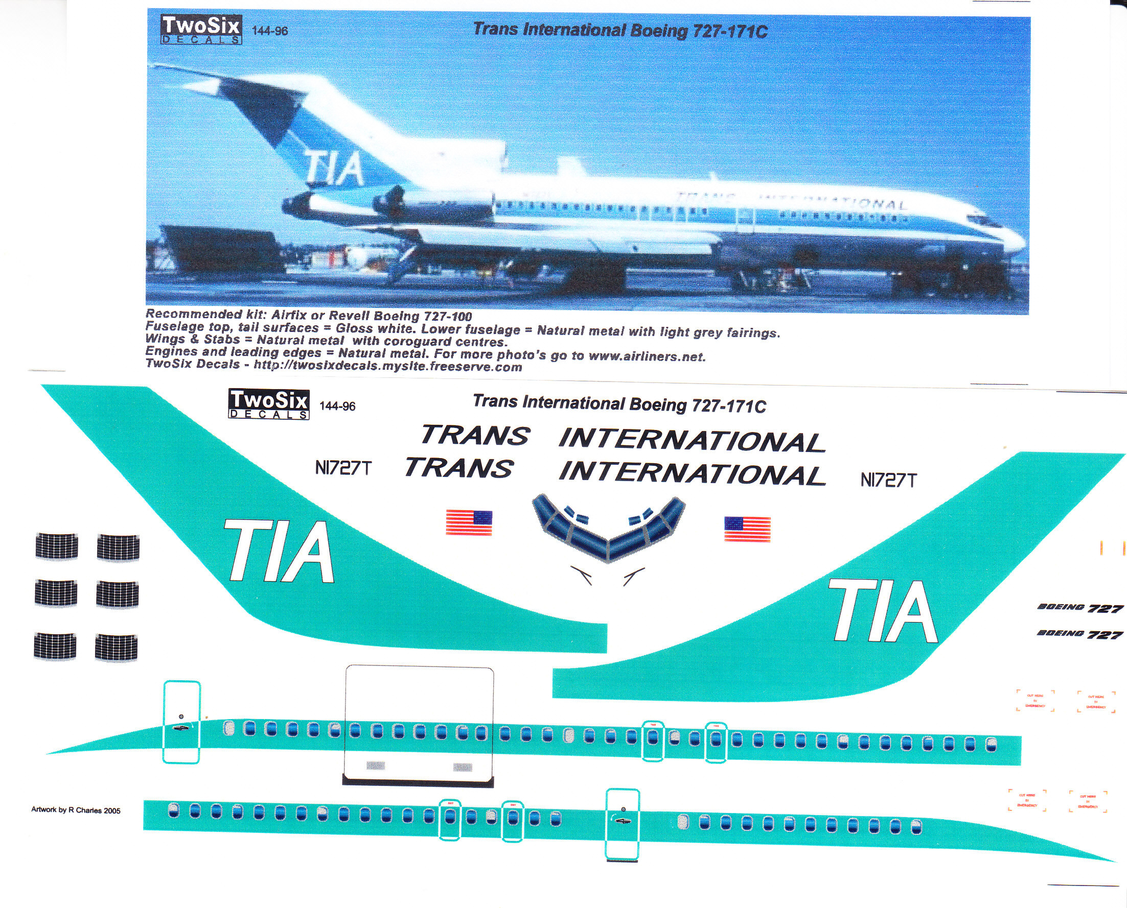 Decals By Aircraft - BOEING - 727 - Page 1 - JoyDecals.com
