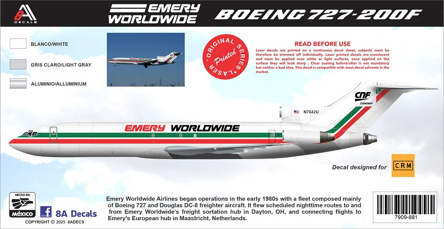 Decals By Aircraft - BOEING - 727 - Page 1 - JoyDecals.com