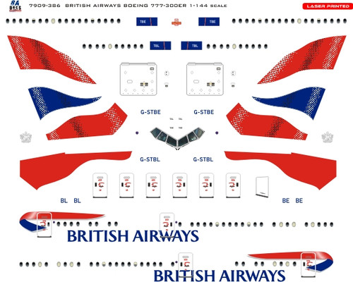 1/144 Scale Decal British Airways 777-300ER