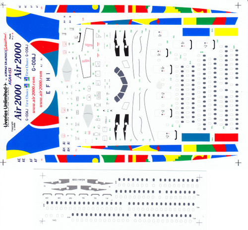 1/144 Scale Decal Air 2000 A-321