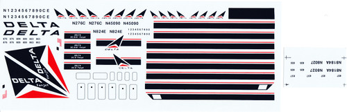 1/144 Scale Decal Delta Airlines DC8-51 / 61 / 71