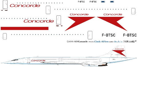 Decals By Aircraft - CONCORDE - JoyDecals.com