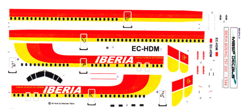 1/144 Scale Decal Iberia Airlines 757-200