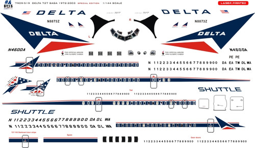 1/144 Scale Decal Delta 727-100 / 200