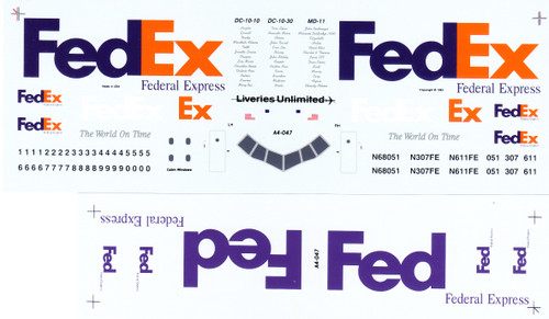 1/144 Scale Decal FedEx DC-10 / MD-11